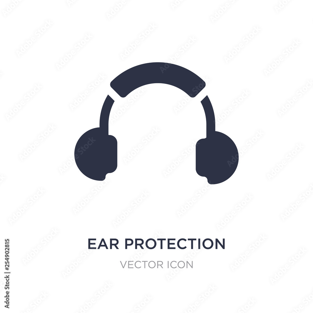 ear protection icon on white background. Simple element illustration ...
