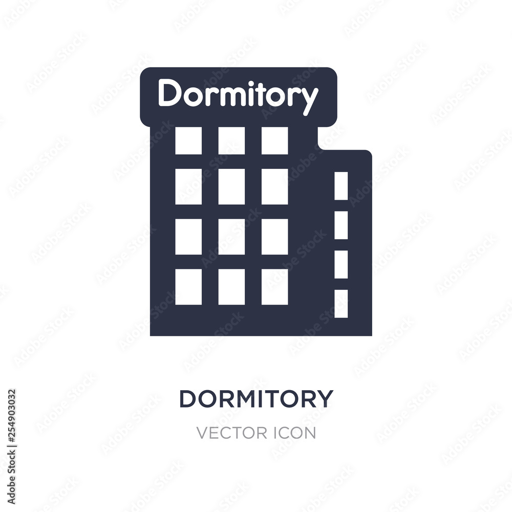 dormitory icon on white background. Simple element illustration from ...