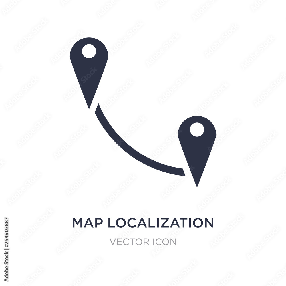 map localization icon on white background. Simple element illustration ...