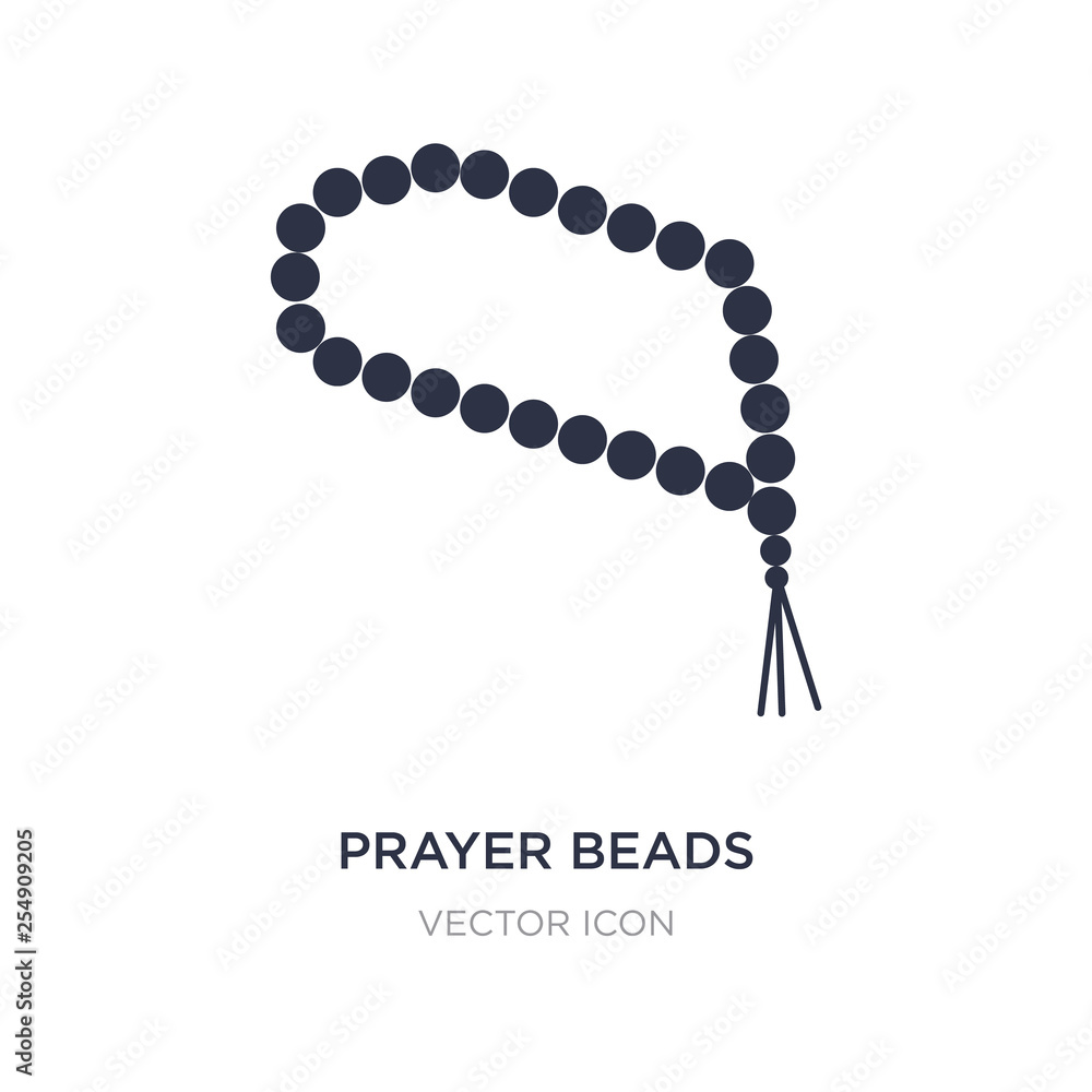 prayer beads icon on white background. Simple element illustration from ...