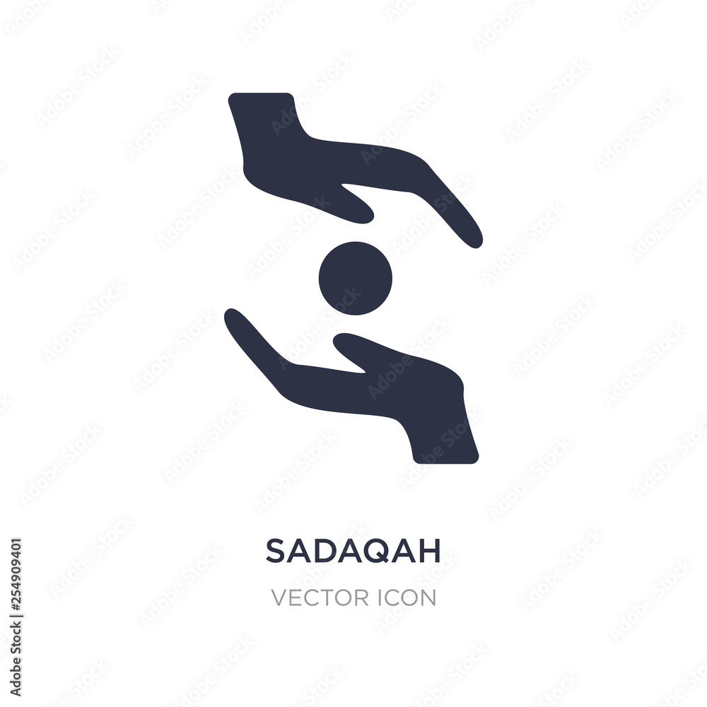 sadaqah icon on white background. Simple element illustration from ...