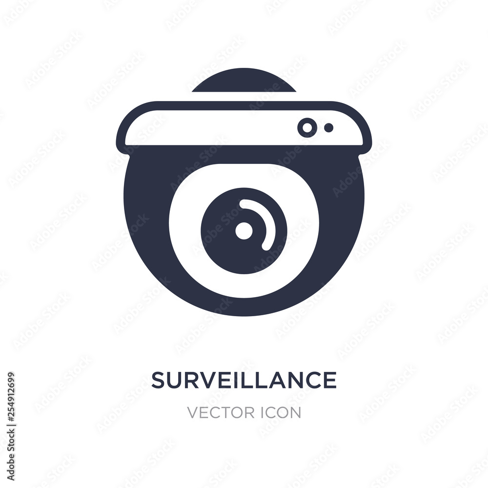 surveillance camera icon on white background. Simple element ...