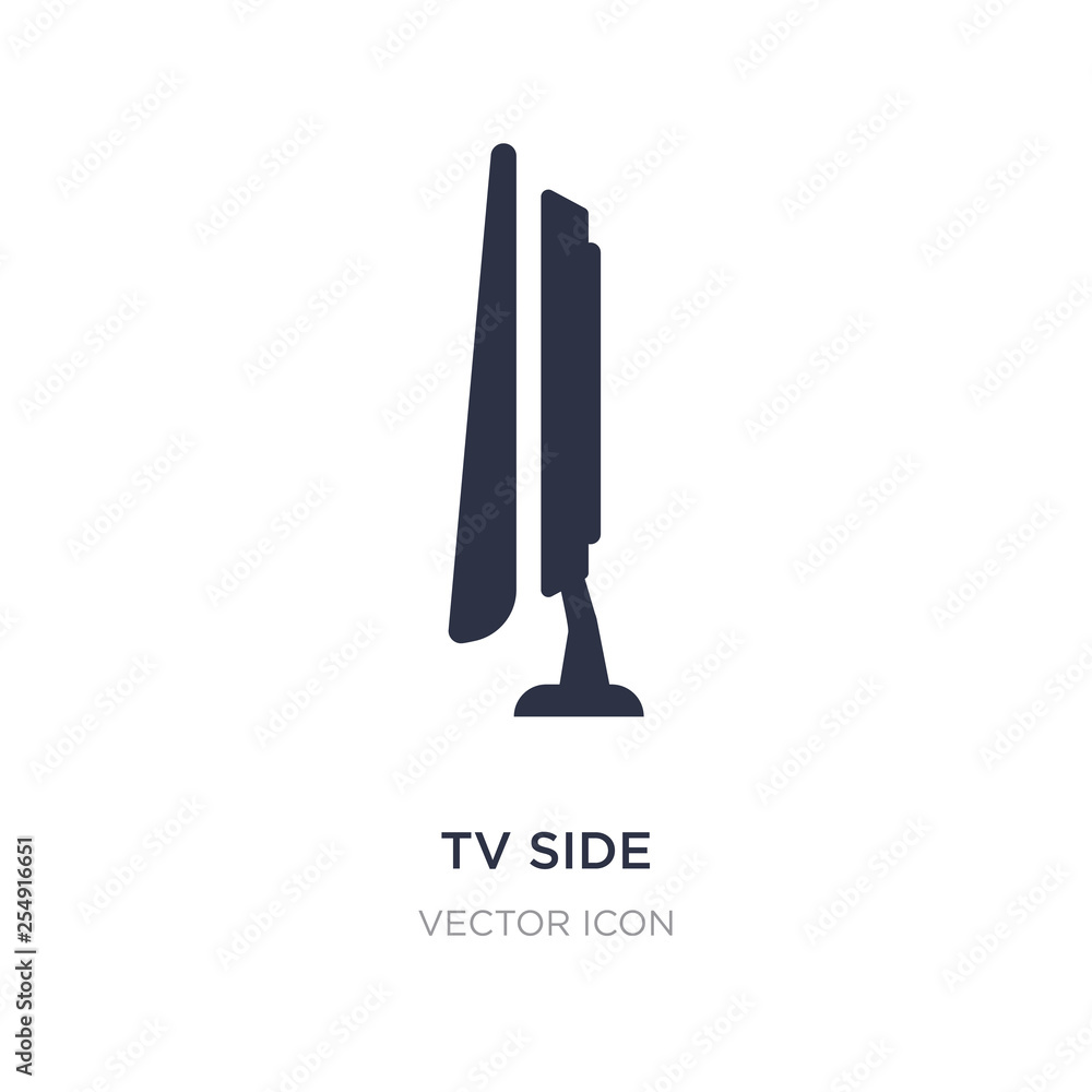 tv side icon on white background. Simple element illustration from ...