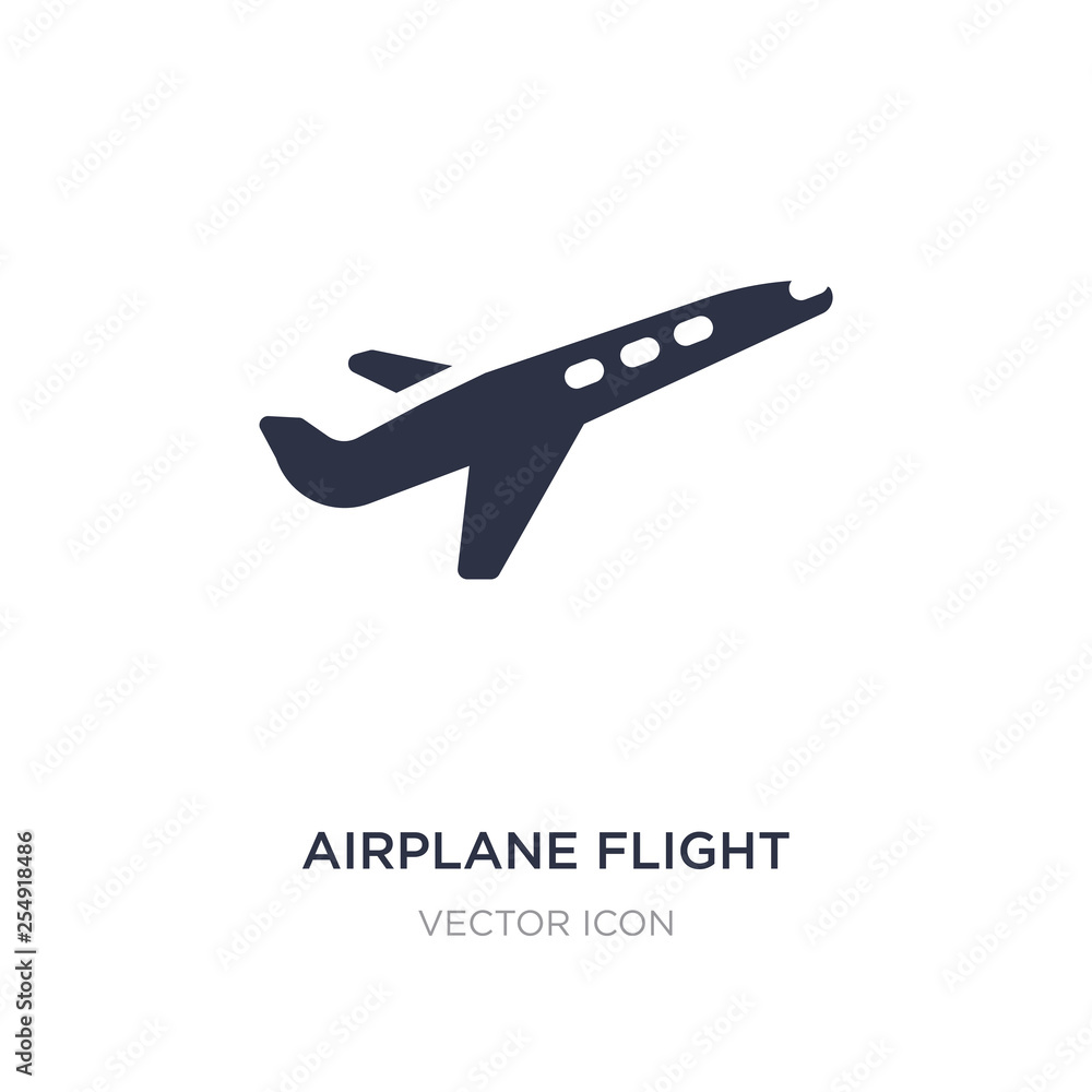 airplane flight icon on white background. Simple element illustration ...
