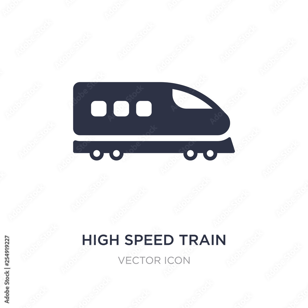 high speed train icon on white background. Simple element illustration ...