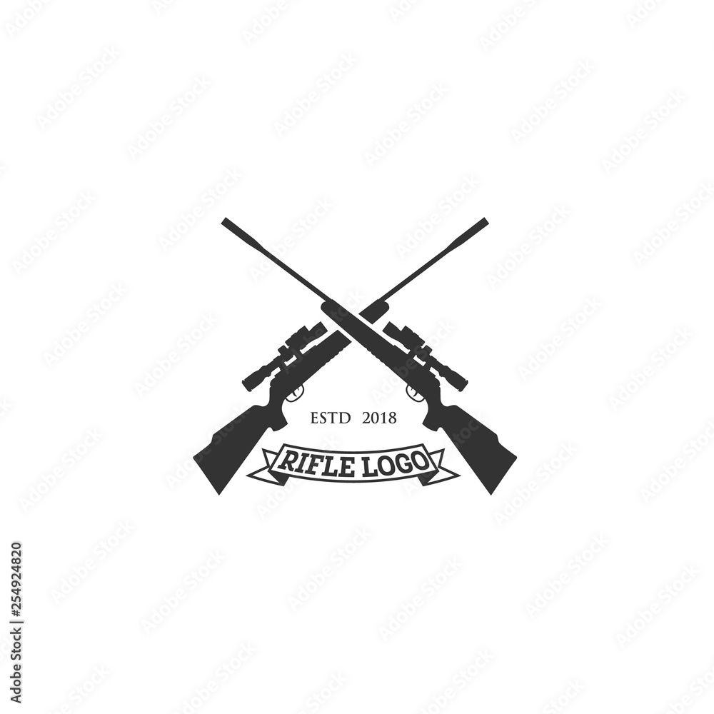 rifle club logo designs Stock Vector | Adobe Stock