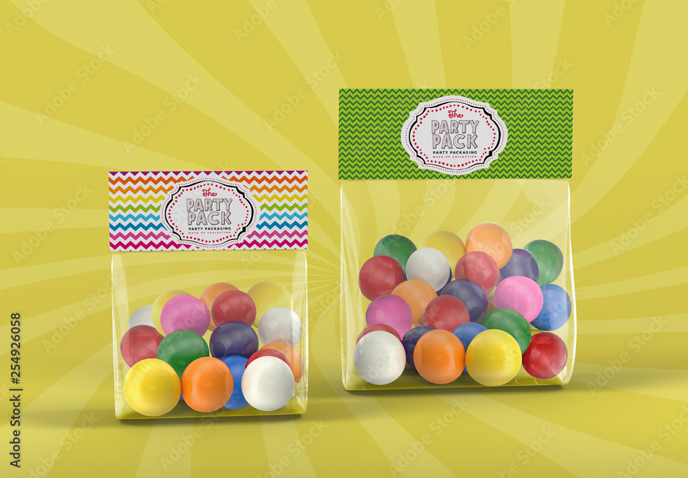 Loot Bag Toppers Packaging Mockup Stock Template | Adobe Stock