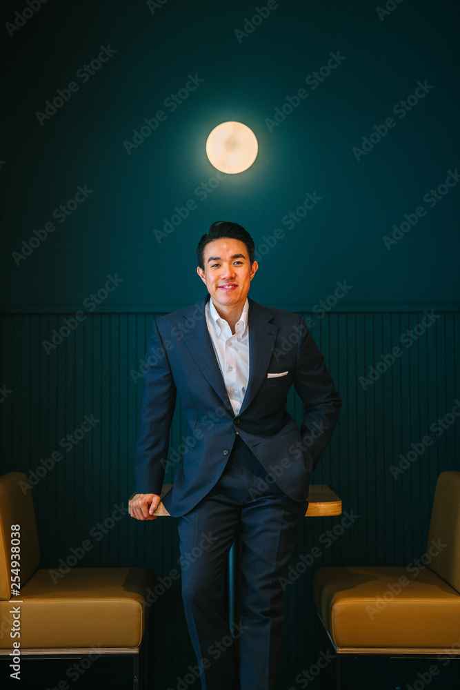 Portrait of a confident, handsome, masculine young Chinese Asian ...