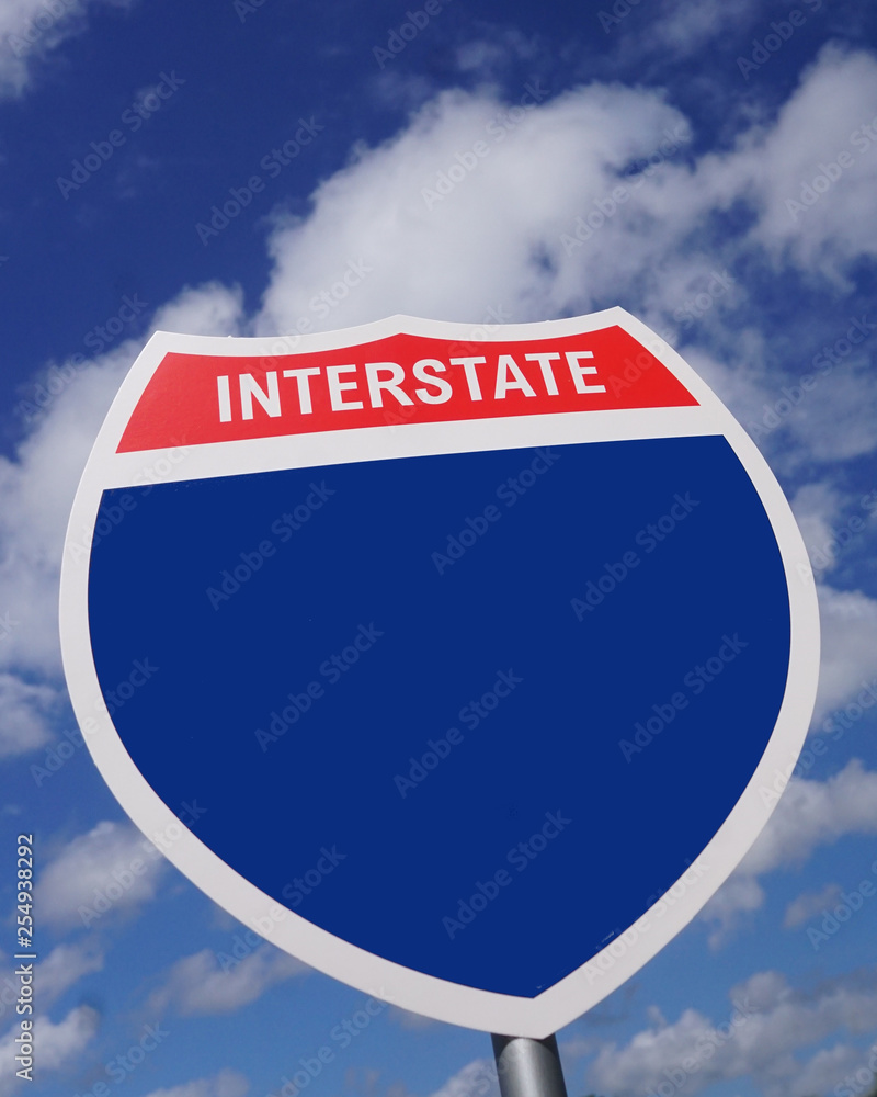 Blank Interstate Shield