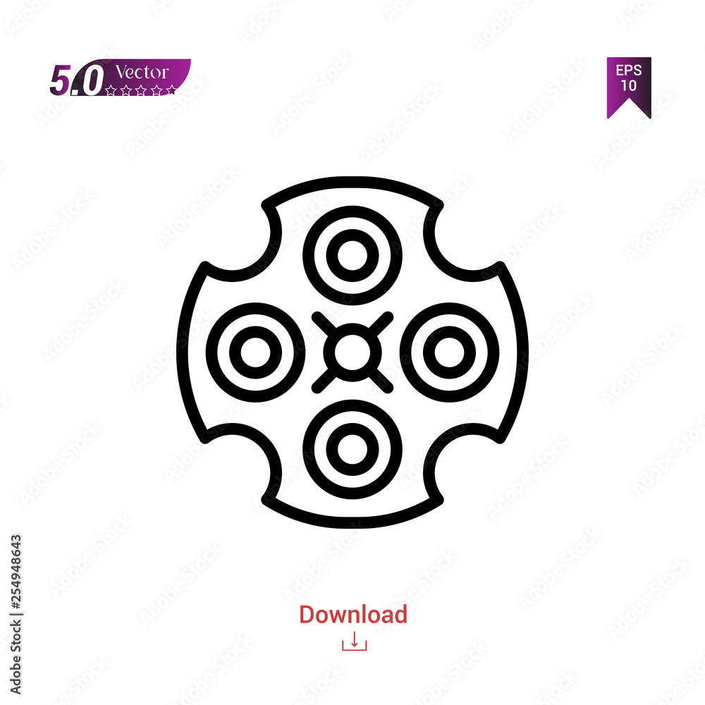 Outline bullets icon isolated on white background. Best modern. Graphic ...