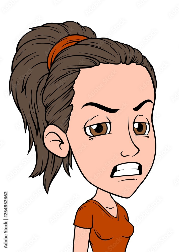 Angry Lady Cartoon