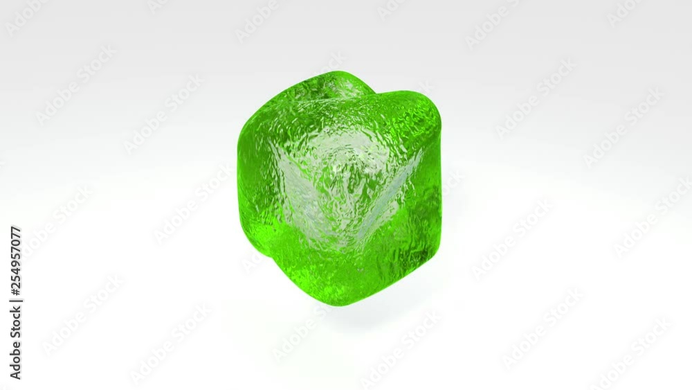 Vídeo do Stock: Abstract liquid green cube with waves. 3d animation ...
