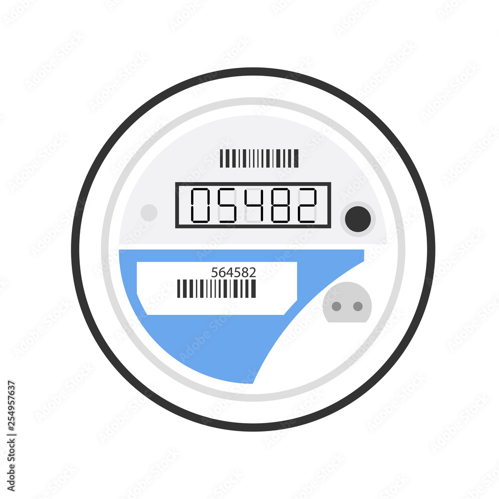 Electricity smart meter icon. Clipart image isolated on white ...