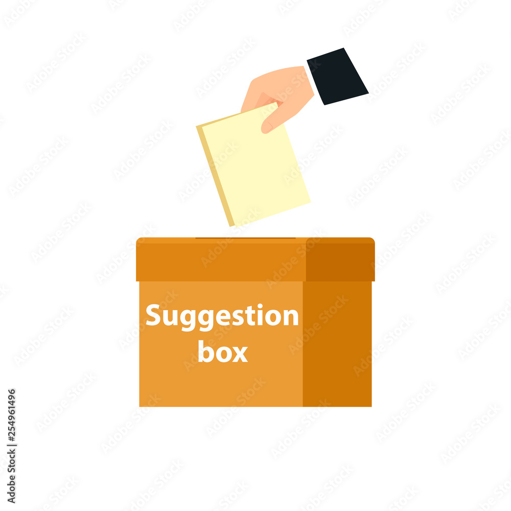 Suggestion box icon. Clipart image isolated on white background Stock ...