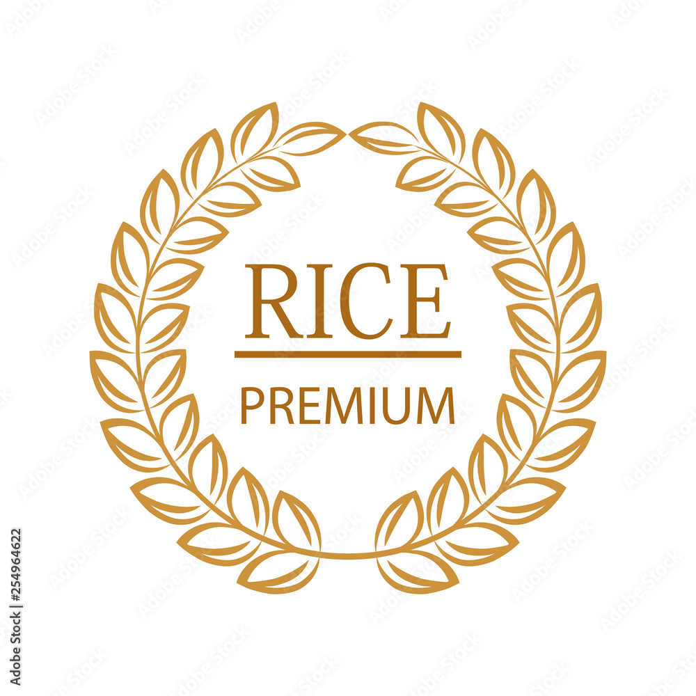 rice Grain logo icon vector. Stock Vector | Adobe Stock