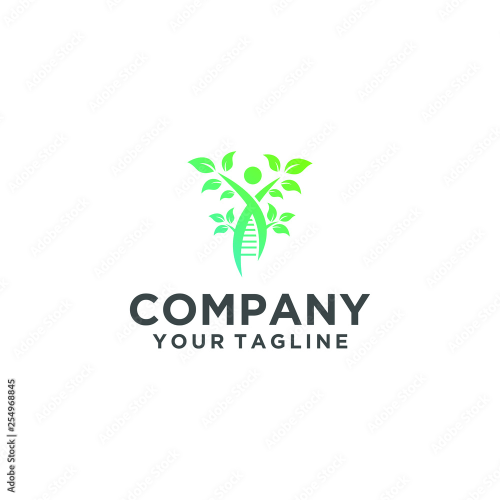 green, genetic, illustration, icon, sign, vector, leaf, logo, tree, DNA ...