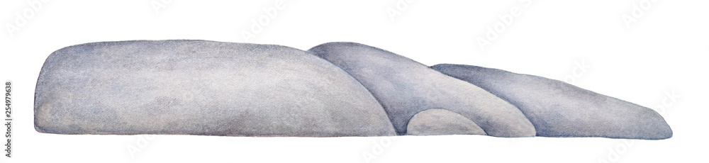 Horizontal line of huge light gray rock stones. Beautiful detail of ...