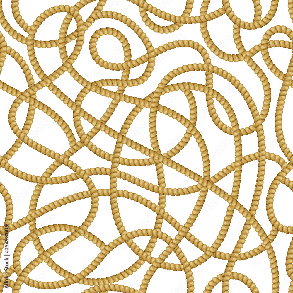 Seamless pattern with fiber ropes for fabric design, wallpapers, prints ...