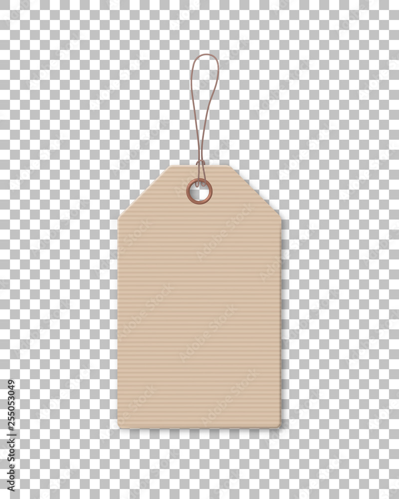 Brown cardboard price tag for sale campaign. Realistic paper label ...