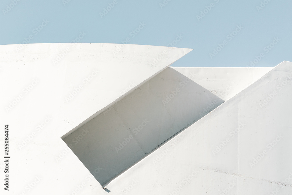 Minimalistic architecture facades blue background Stock Photo | Adobe Stock