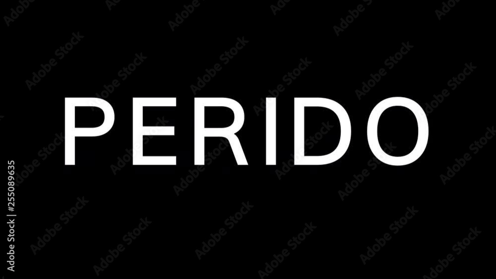 From the Glitch effect arises PERIDO. Then the TV turns off. Alpha ...