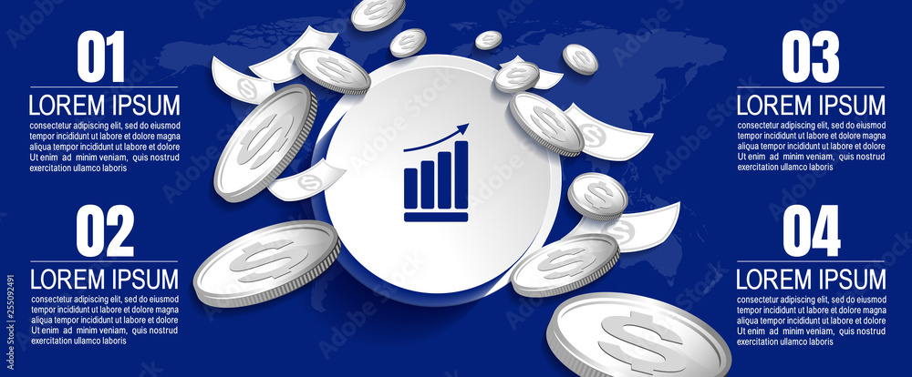 infographics business, increase revenue process chart, design template ...