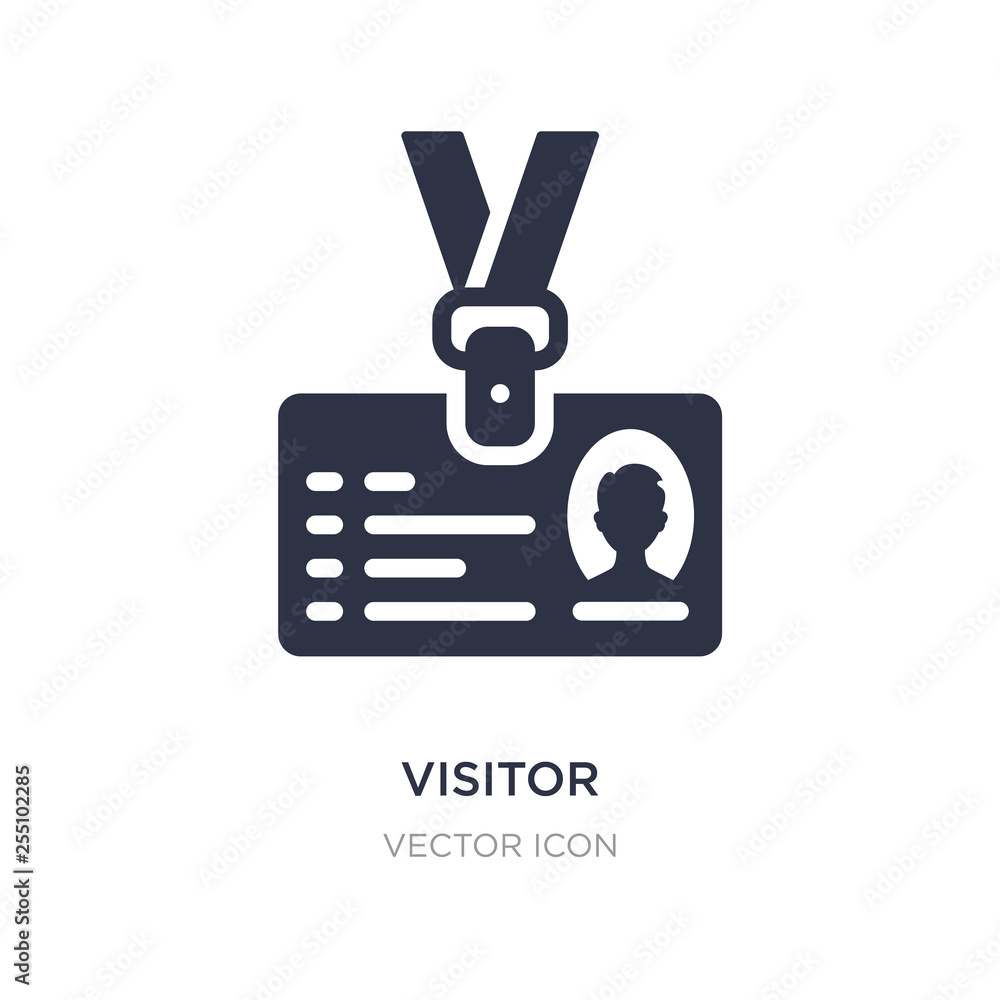visitor icon on white background. Simple element illustration from ...