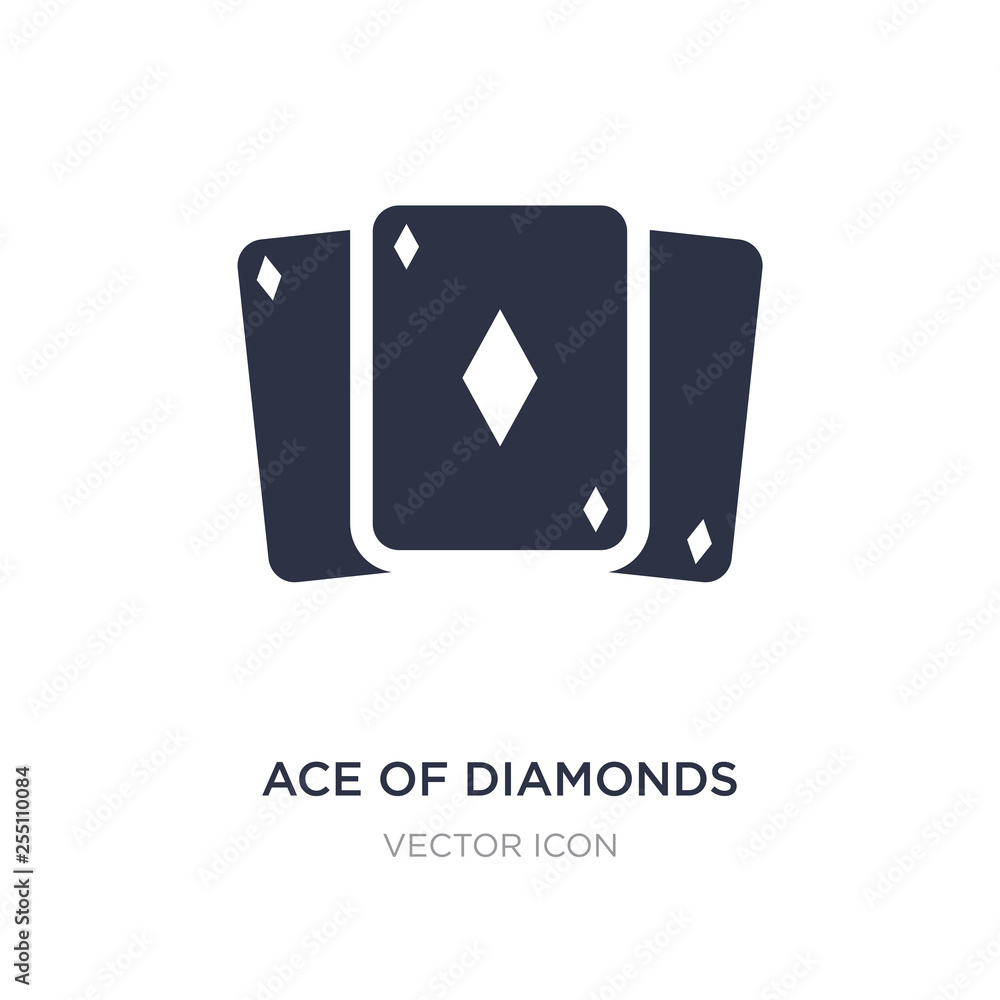 ace of diamonds icon on white background. Simple element illustration ...