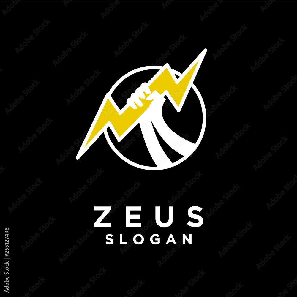 hand of zeus logo icon designs vector illustration template Stock ...