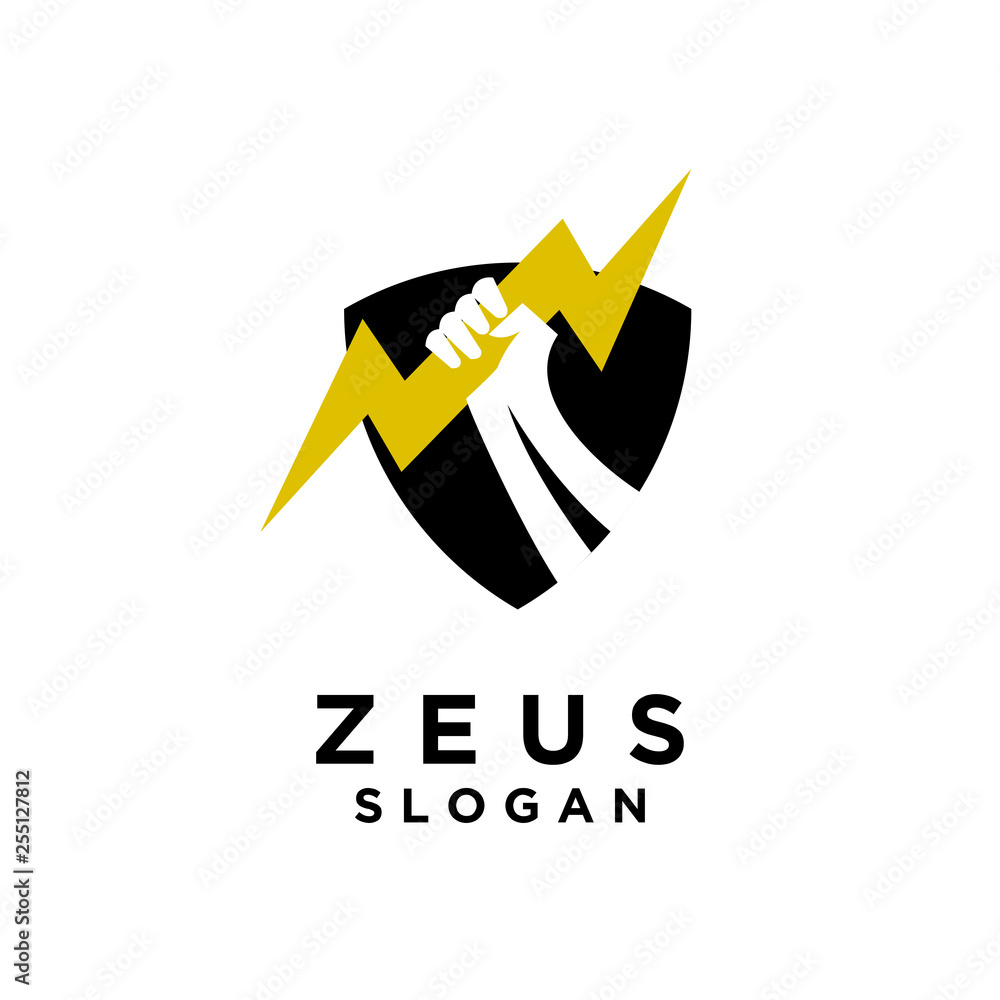 hand of zeus logo icon designs vector illustration template Stock ...