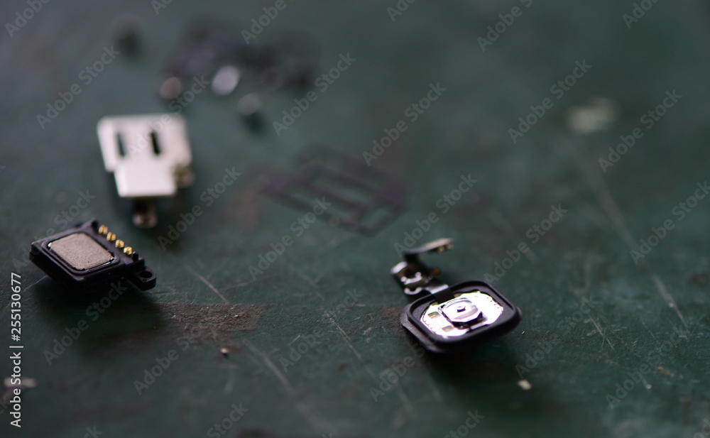 technician repairing broken mobile phone close-up.Close-up Of A Human ...