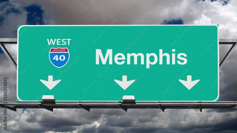 Memphis Tennessee interstate route 40 overhead freeway directional ...