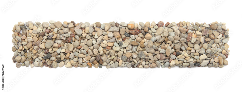Ground stones frame isolated on white background. Rectangle shaped ...