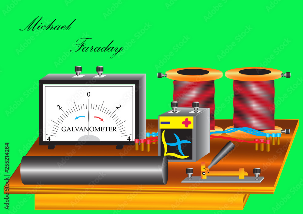 Physical instruments on the table for conducting experiments ...