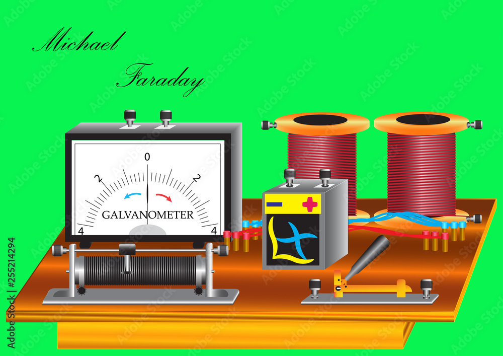 Physical instruments on the table for conducting experiments ...