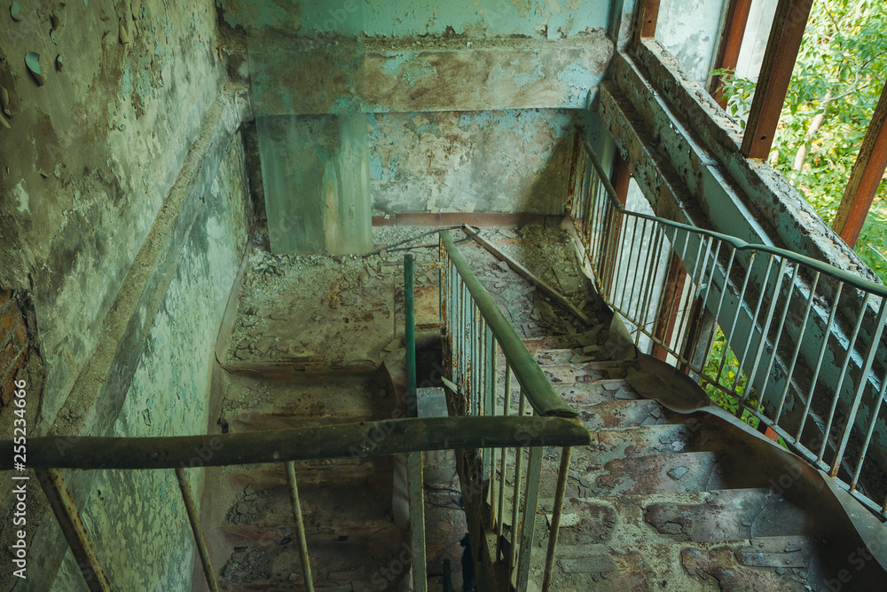 Chornobyl exclusion zone. Radioactive zone in Pripyat city - abandoned ...