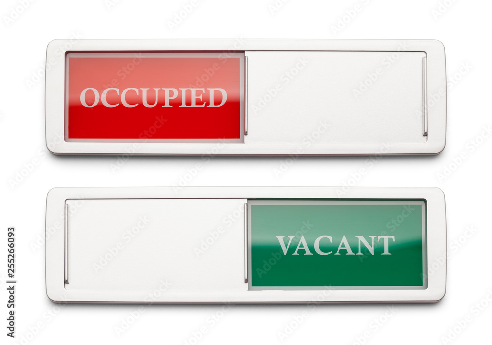 Occupied Vacant Sign Stock Photo | Adobe Stock