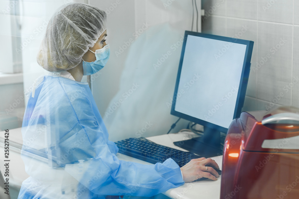 PCR laboratory. Thermocycler. Real-time PCR amplification and detection ...