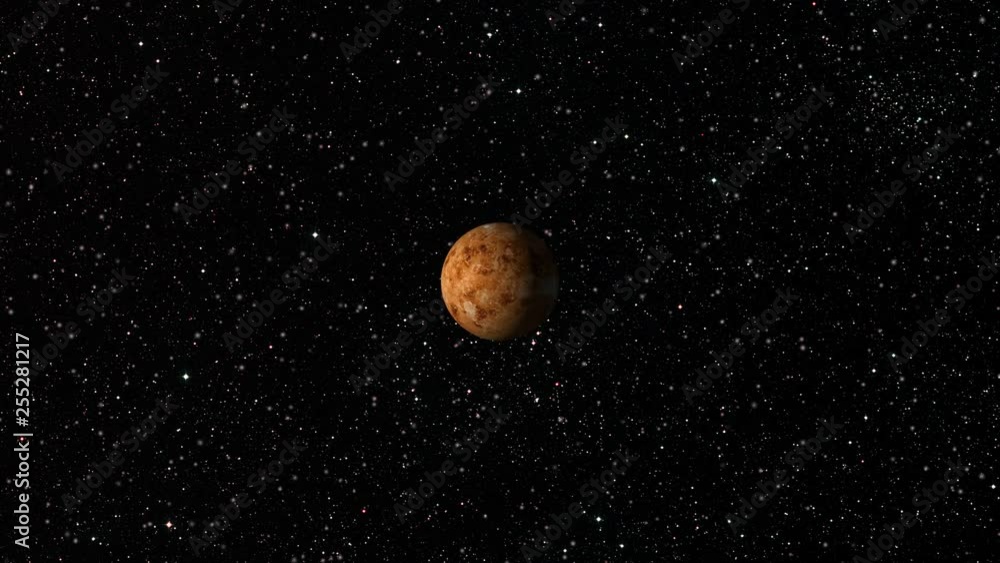 Vidéo Stock Travel to Venus planet, rotating globe in solar system on ...