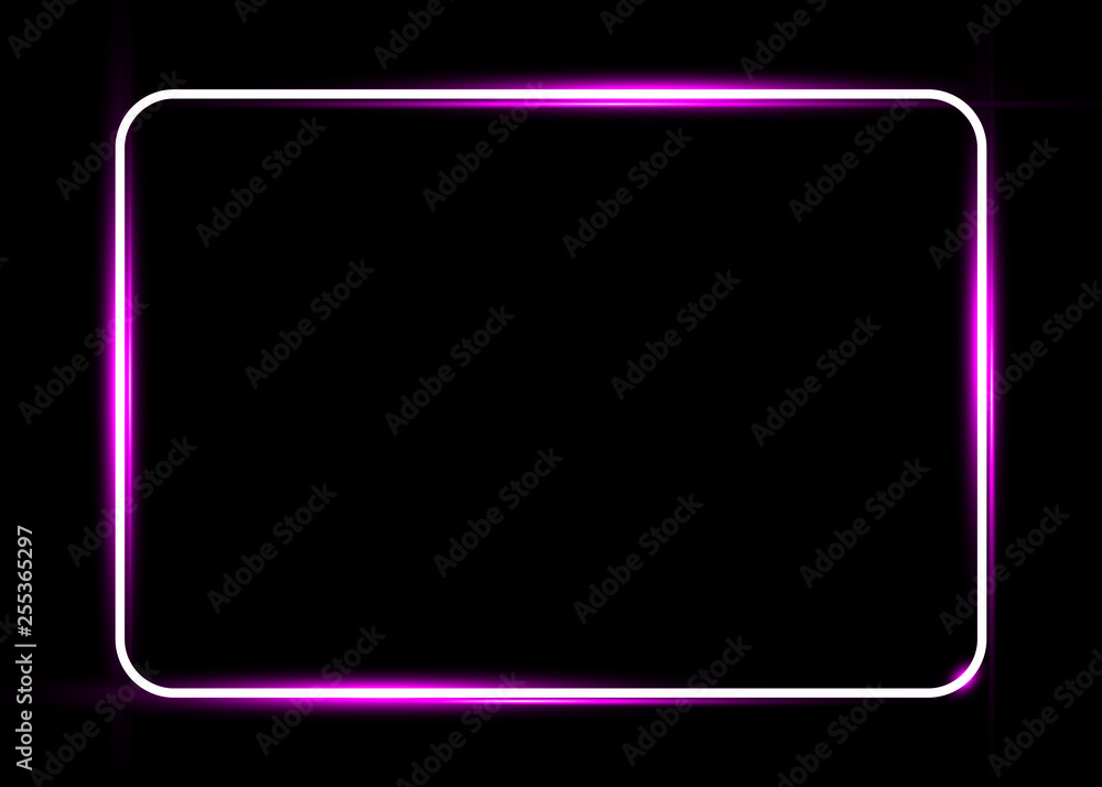 White shiny glowing vintage frame with shadows isolated or black ...