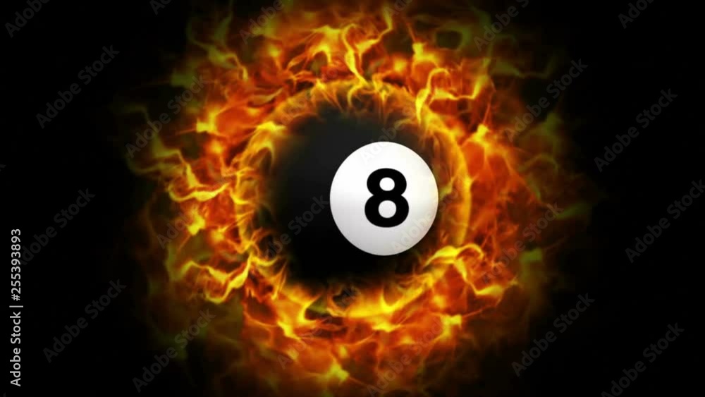 Number 8 Pool Ball Animation, Rendering, Loop, 4k Stock Video | Adobe Stock