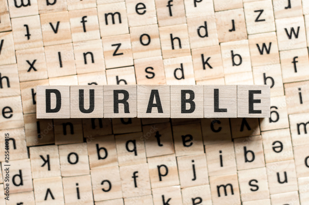 Durable word on cubes Stock Photo | Adobe Stock
