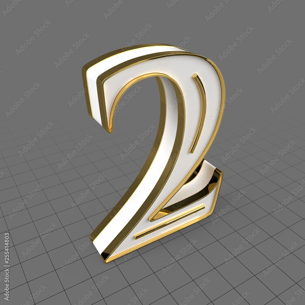 Number Two Stock 3D asset | Adobe Stock