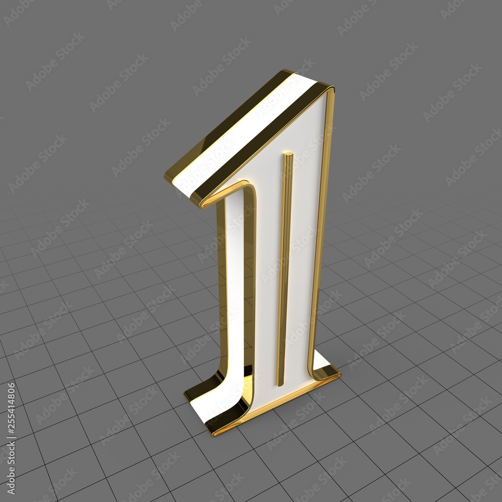 Number One Stock 3D asset | Adobe Stock