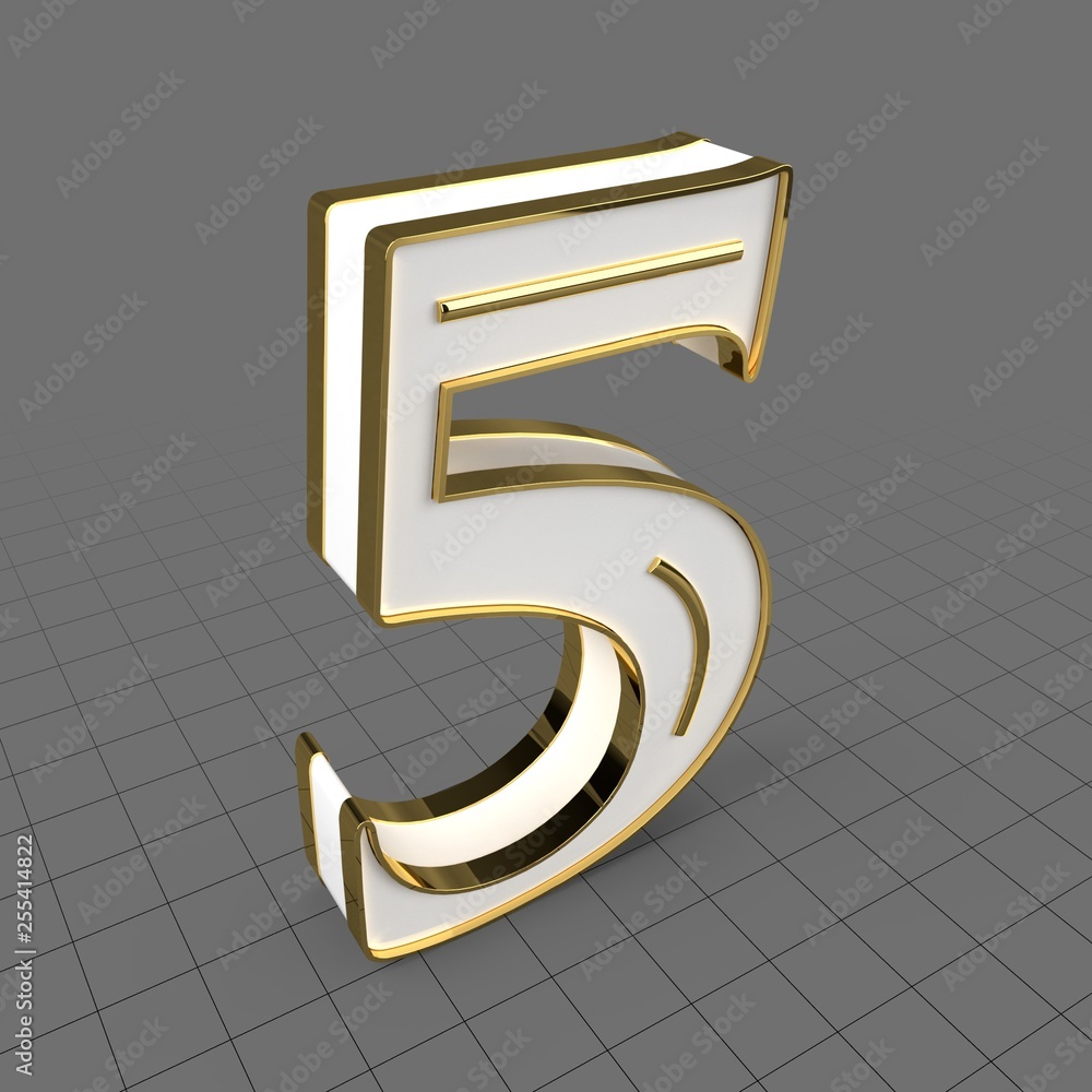 Number Five Stock 3D asset | Adobe Stock