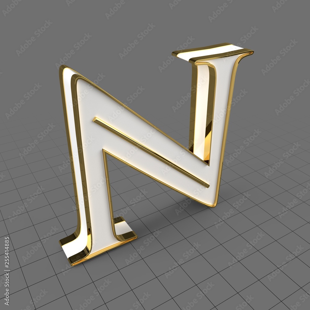 Letter N Stock 3D asset | Adobe Stock