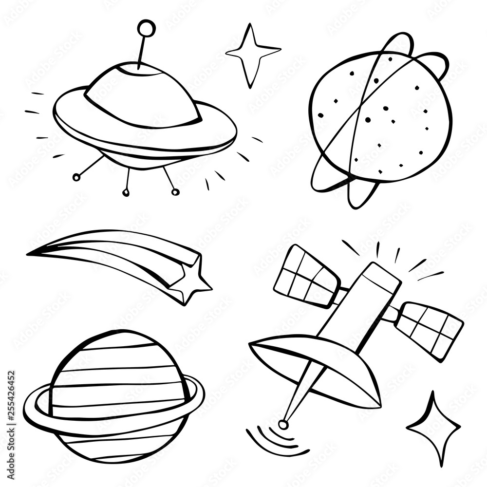 Astronomy Clip Art Black And White
