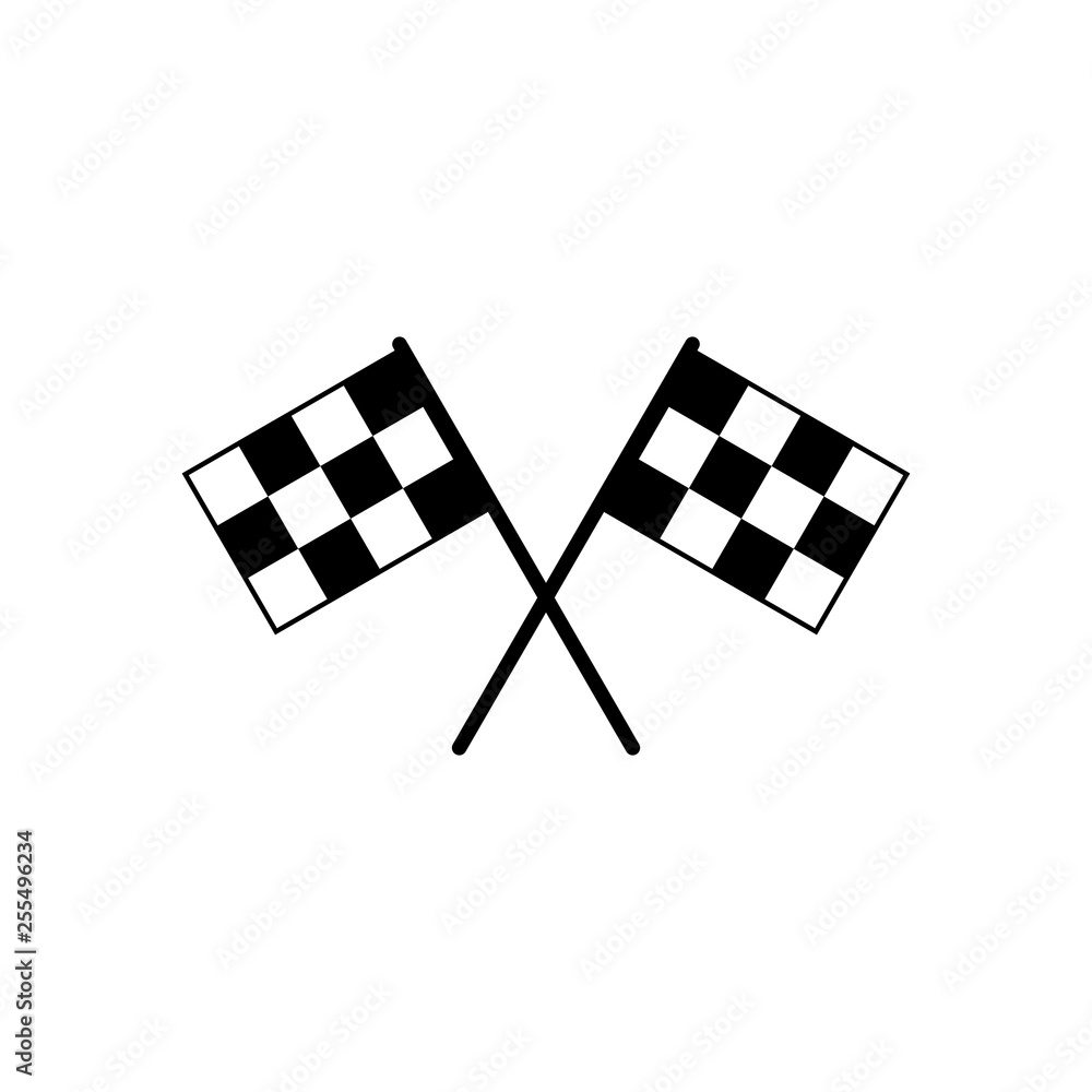 Start icon vector. Race flag icon. Competition sport flag line vector ...