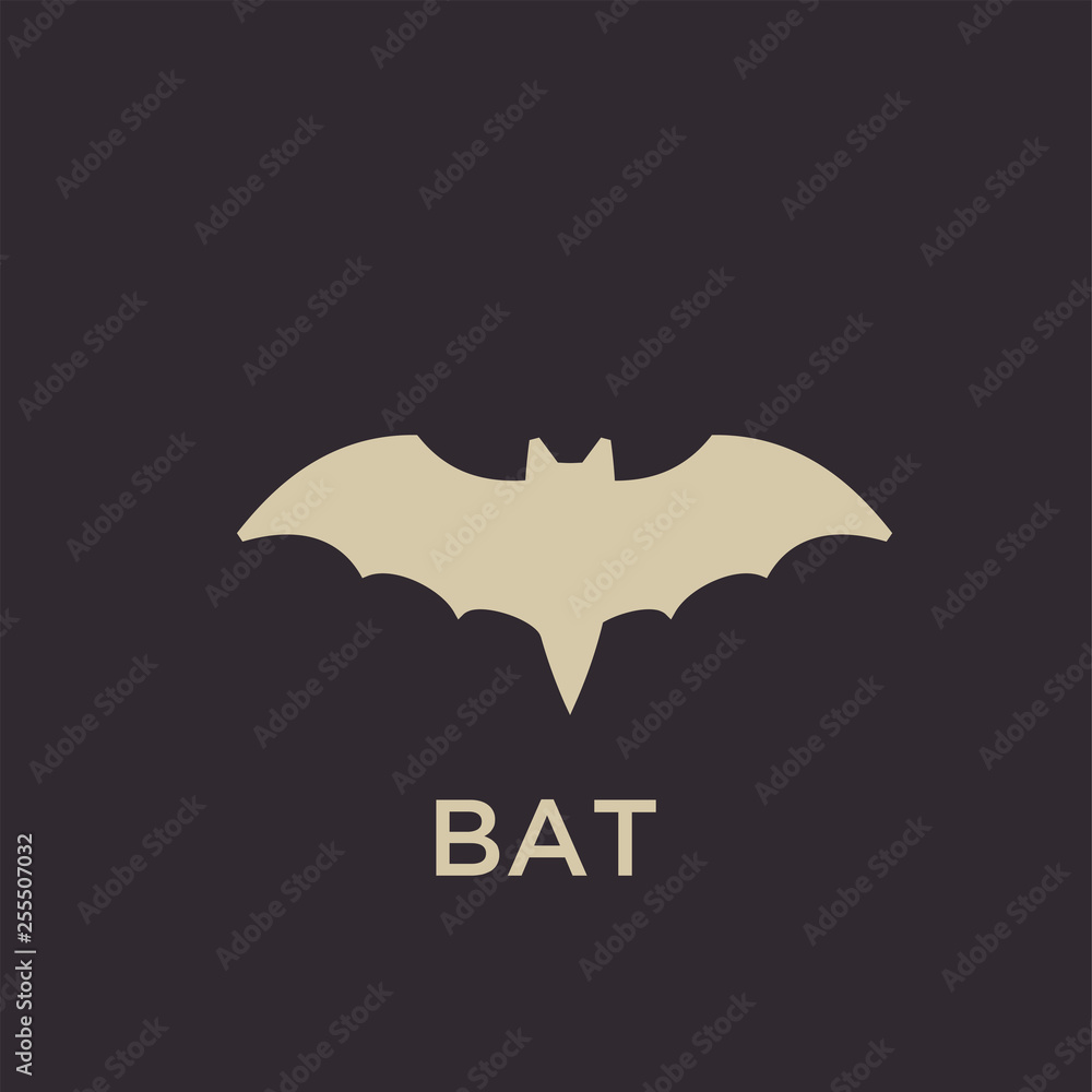 bat logo icon designs vector illustration template Stock Vector | Adobe ...