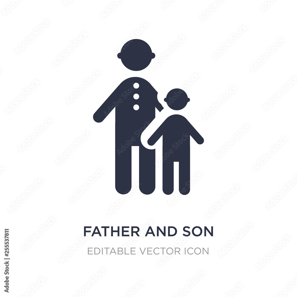 father and son icon on white background. Simple element illustration ...